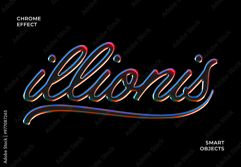 Chrome Logo Effect Mockup Stock Template | Adobe Stock