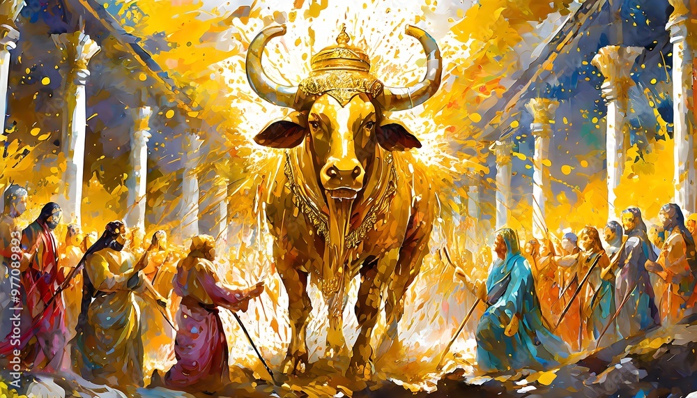 Worship Golden Calf – A symbolic representation of the ancient event ...