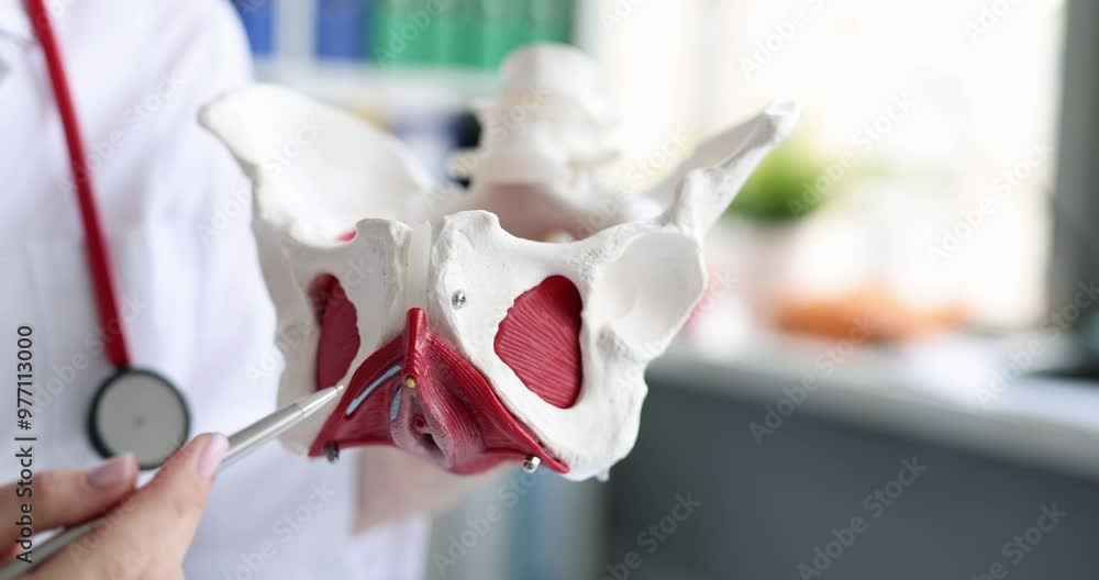 Video „Gynecologist shows location of female pelvis and muscles on ...