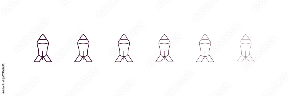 depth charge outline icon. Linear vector from army and military concept ...