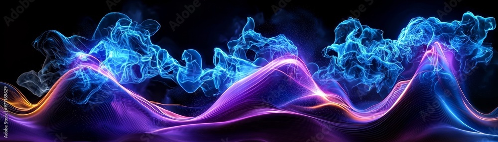 Visual depiction of the electromagnetic spectrum, realistic, visible ...