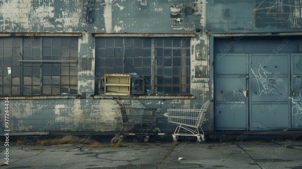 Abandoned retail store with boarded-up storefront displaying 'Closed ...