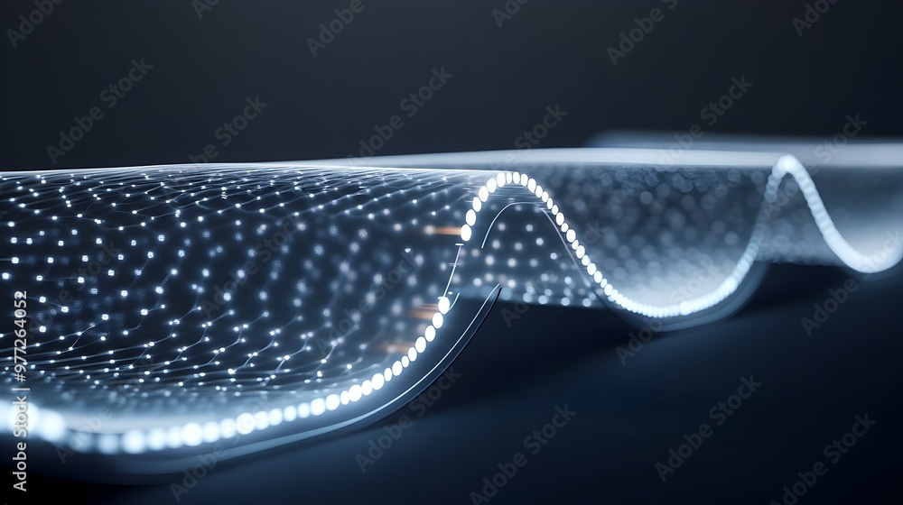Cross-Sectional View of Graphene in Flexible Electronics Showcasing ...
