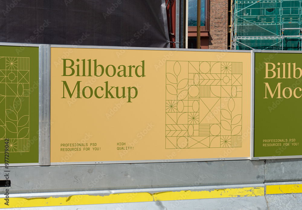 Three Horizontal Billboards Mockup Stock Template | Adobe Stock