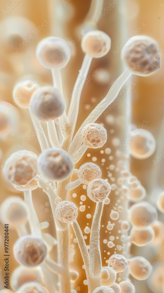 Candida albicans is type of yeast that can be seen in this close up ...