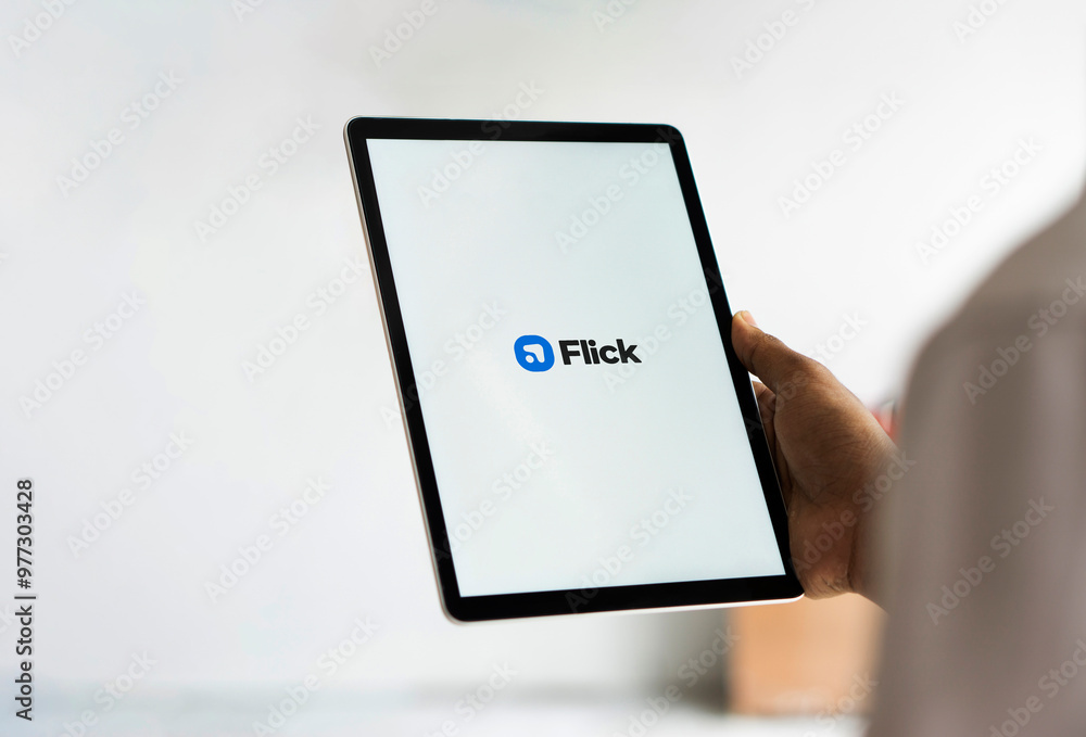 Dhaka, bnagladesh- 16 Sep 2024:Flick logo is displayed on iPad. Flick ...