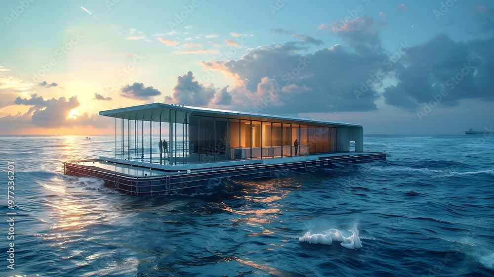 Floating ocean cleanup facility, environmental architecture: A large ...
