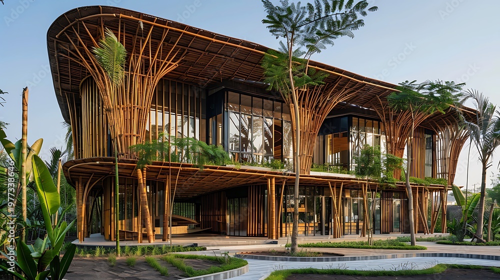 Contemporary bamboo structure, sustainable architecture: A modern ...