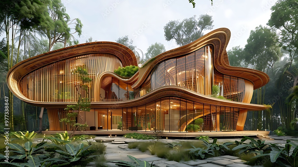 Contemporary bamboo structure, sustainable architecture: A modern ...