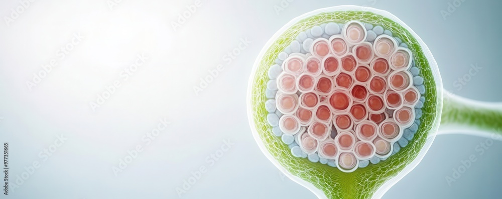 Cross-sectional view of a chloroplast, granum and stroma with ...