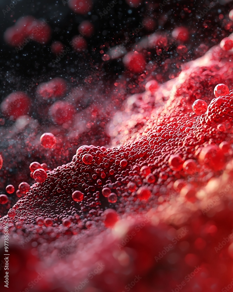 Microscopic image of spherical-shaped cocci bacteria cluster. Gram ...