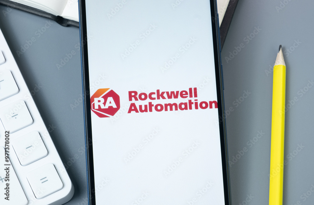 New York, USA - 30 August 2024: Rockwell Automation Logo on Phone ...