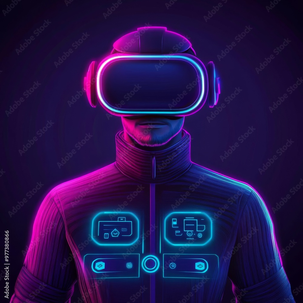 Virtual reality game UI, immersive design with holographic controls ...