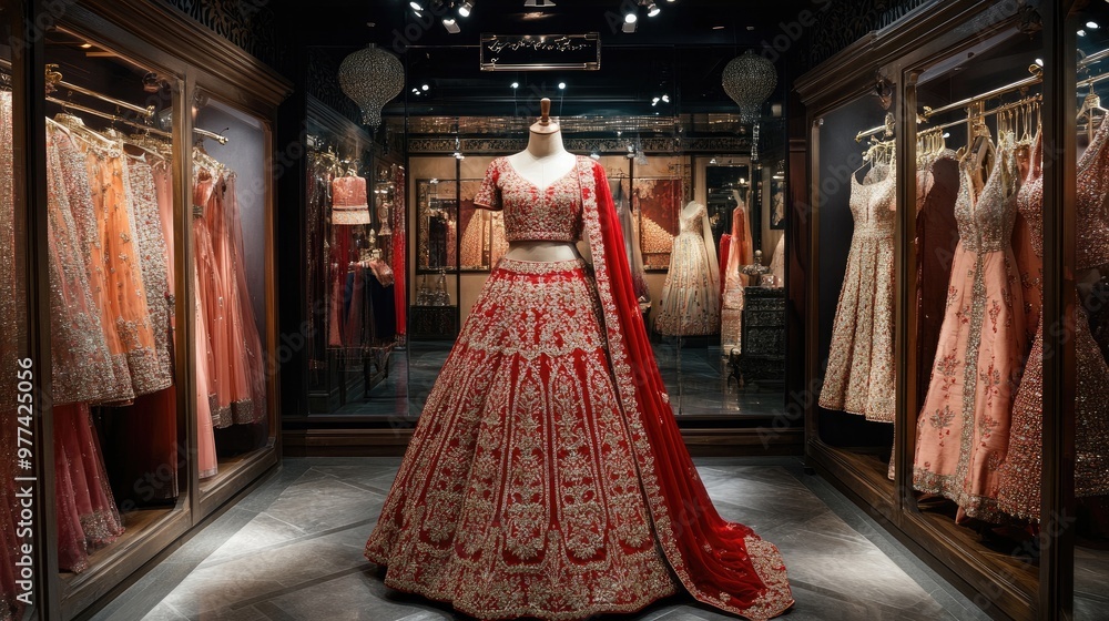 Luxurious bridal lehengas featuring intricate embroidery and rich ...