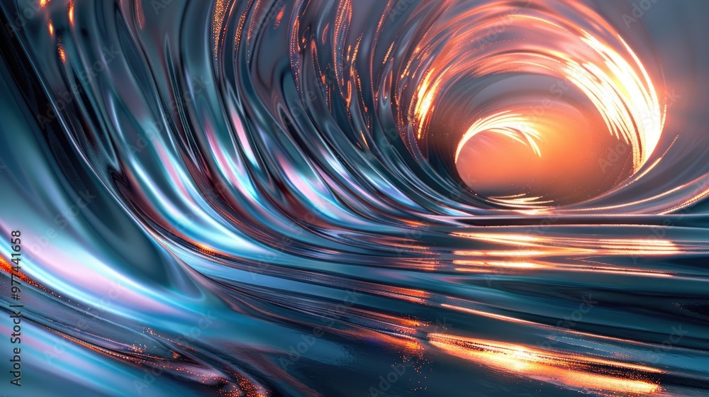 Abstract vivid color wave flowing express the energetic texture ...