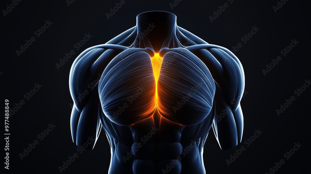 Graph showing the structure of human muscular system torso muscles ...