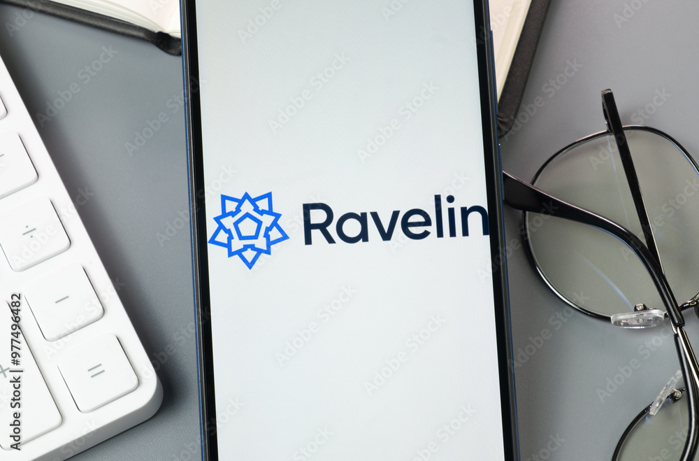 New York, USA - 30 August 2024: Ravelin Logo on Phone Screen, Company ...