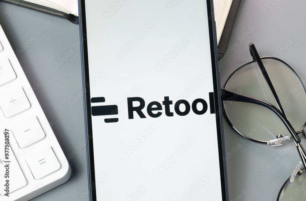 New York, USA - 30 August 2024: Retool Logo on Phone Screen, Company ...