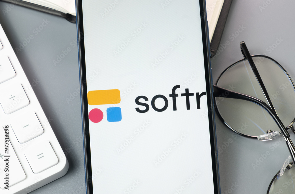 New York, USA - 30 August 2024: Softr Logo on Phone Screen, Company ...