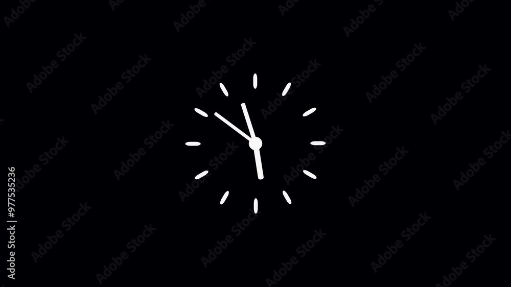 abstract fast clock icon animation background 4k. Clock icon, and ...
