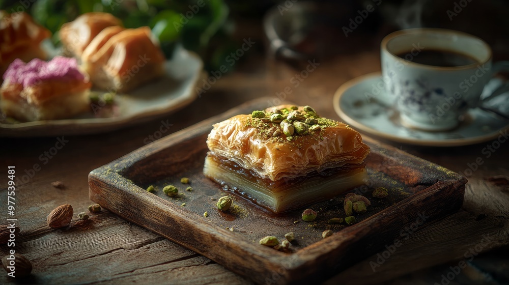Turkish coffee and pistachio baklava make for a delicious break. One of ...