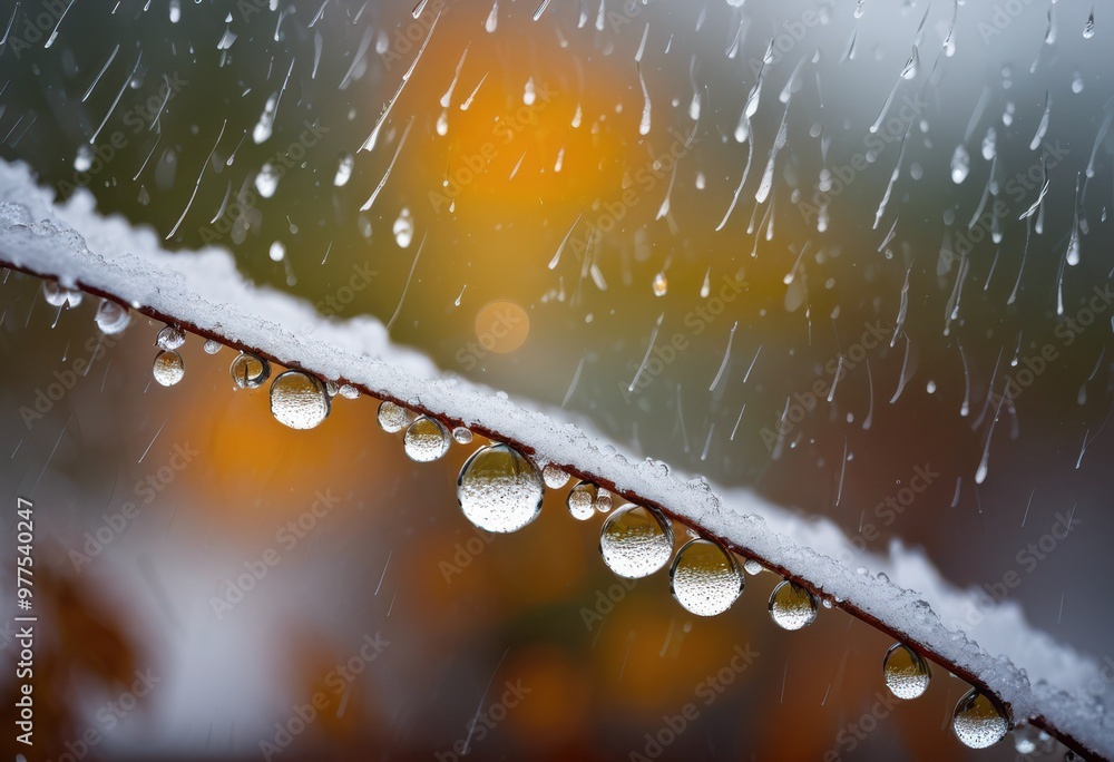 intricate patterns rain snow blending together captivating display ...
