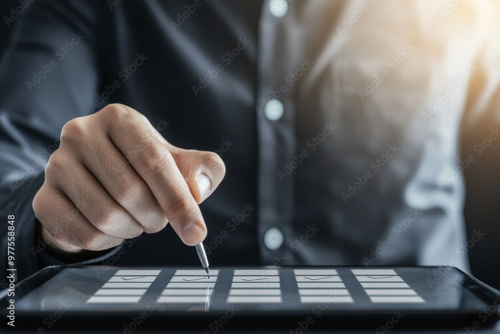 Creating a checklist, an online questionnaire, filling out a survey ...