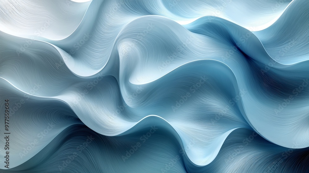 Using vibrant blue abstract wave patterns in a horizontal background ...