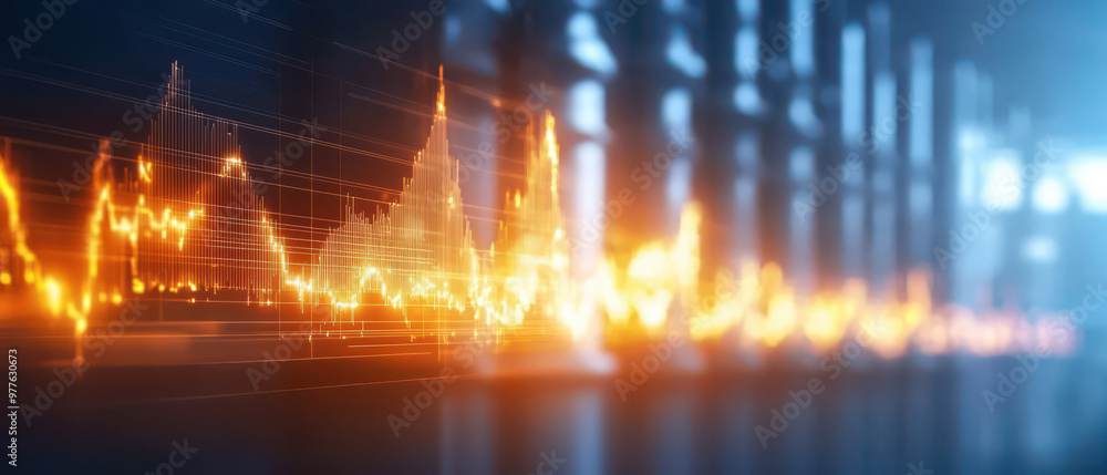 Dynamic visualization of sound waves displayed in vibrant colors ...