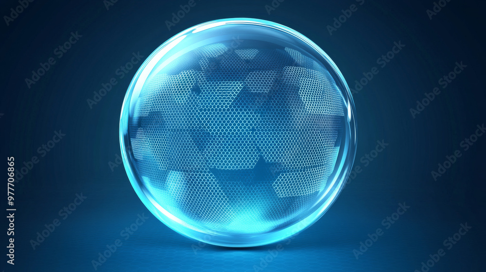 Transparent glass protection sphere shield. Sphere shield featuring a ...