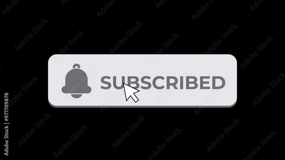 Red button subscribe of channel animation. Subscribe button in flat style. Subscribe red button ...