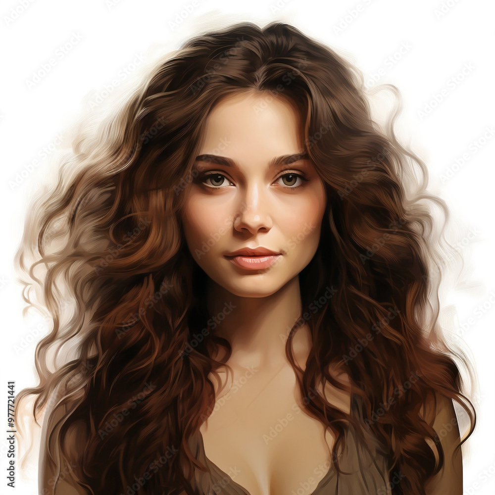 portrait, drawing, photo, artistic photo, art, girl, young, lady, brown ...