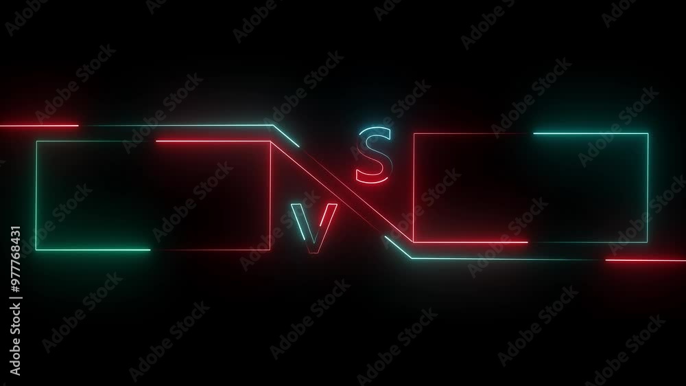 Versus Animation, Vs text red and Syan color fire Animation, versus ...