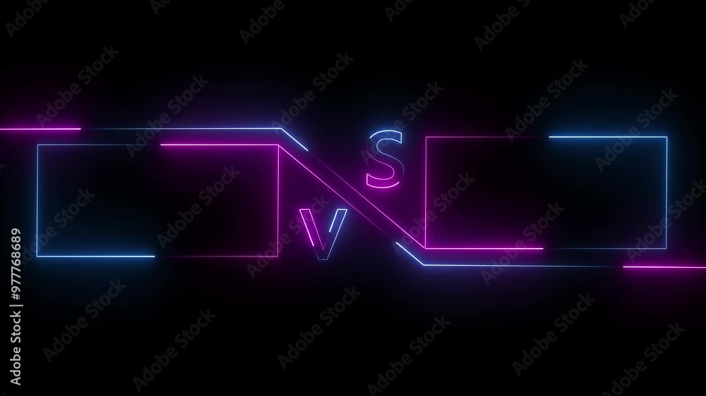 Versus Animation, Vs text blue and pink color fire Animation, versus ...