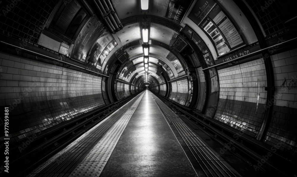 black and white photography in the london tube network and high ...