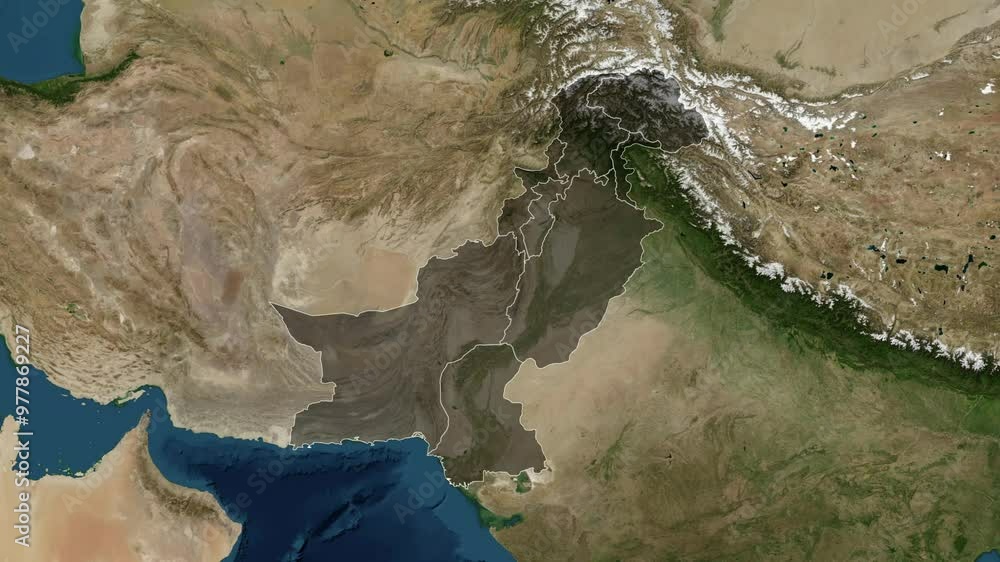 Zoom from Earth to Pakistan. (with Provinces) World map animation with ...