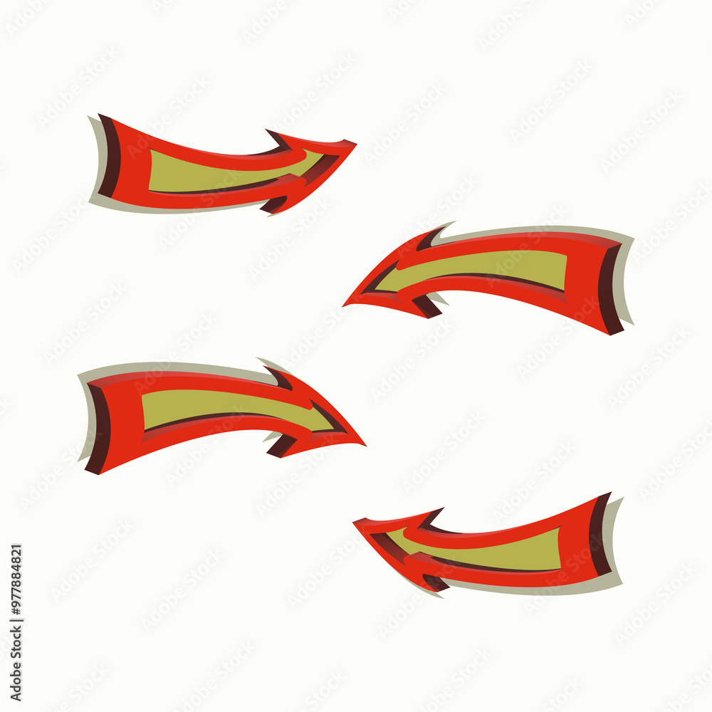 this image features four vibrant 3D arrows pointing in different ...