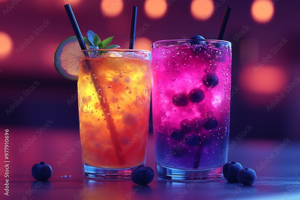 Abstract depiction of beverage pairing in food service where the art of ...