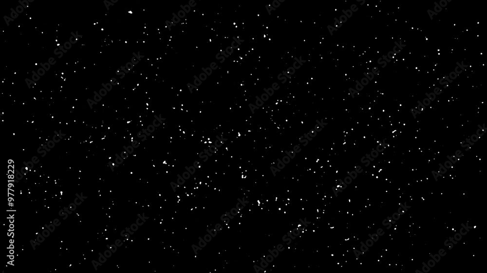 Night starry sky with white blinking stars motion on black screen ...