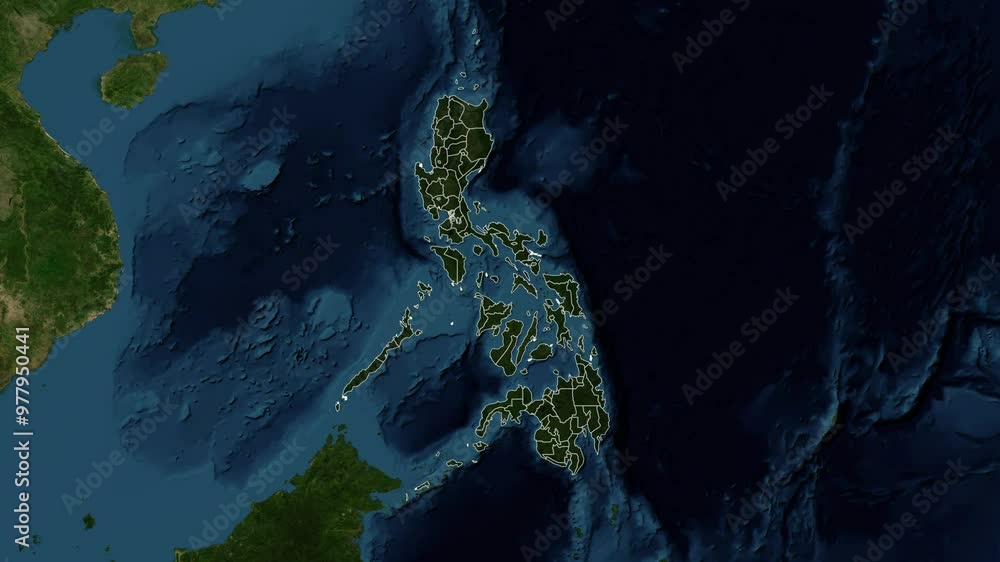 Zoom from Earth to Philippines. (with Provinces) World map animation ...