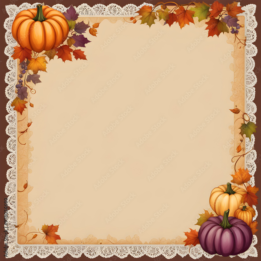 Get in the fall spirit with this vintage autumn-themed letter paper ...