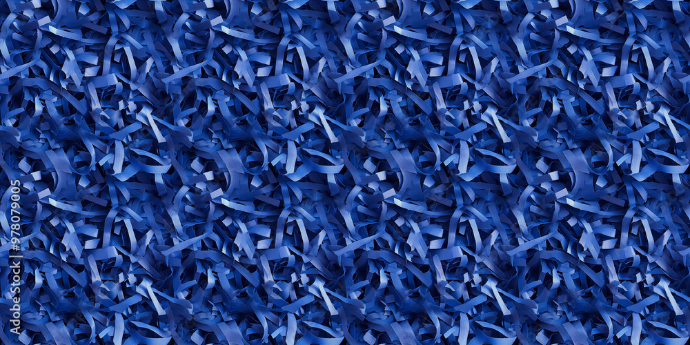 shredded paper filler in cobalt blue color with thin, delicate strips ...
