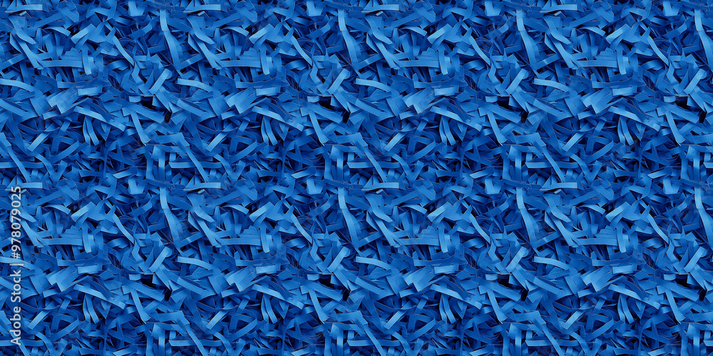 shredded paper filler in cobalt blue color with thin, delicate strips ...