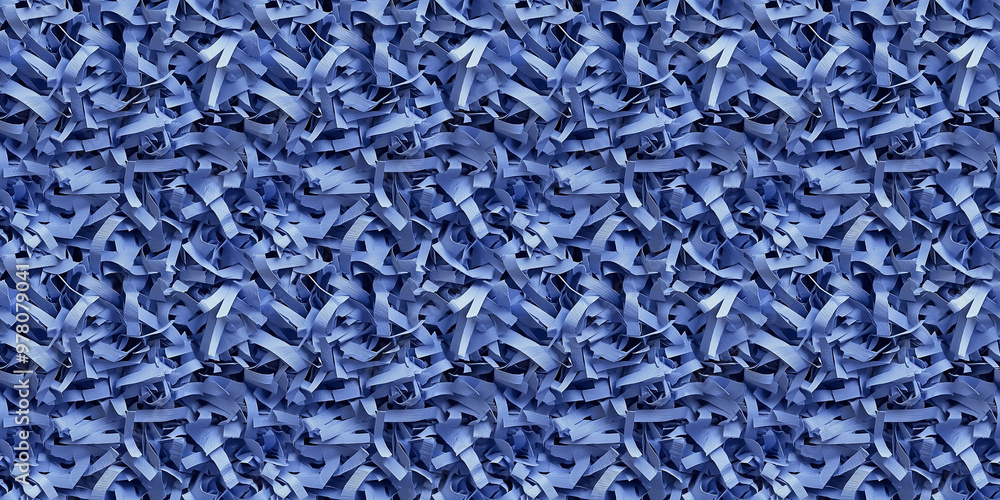 shredded paper filler in cobalt blue color with thin, delicate strips ...