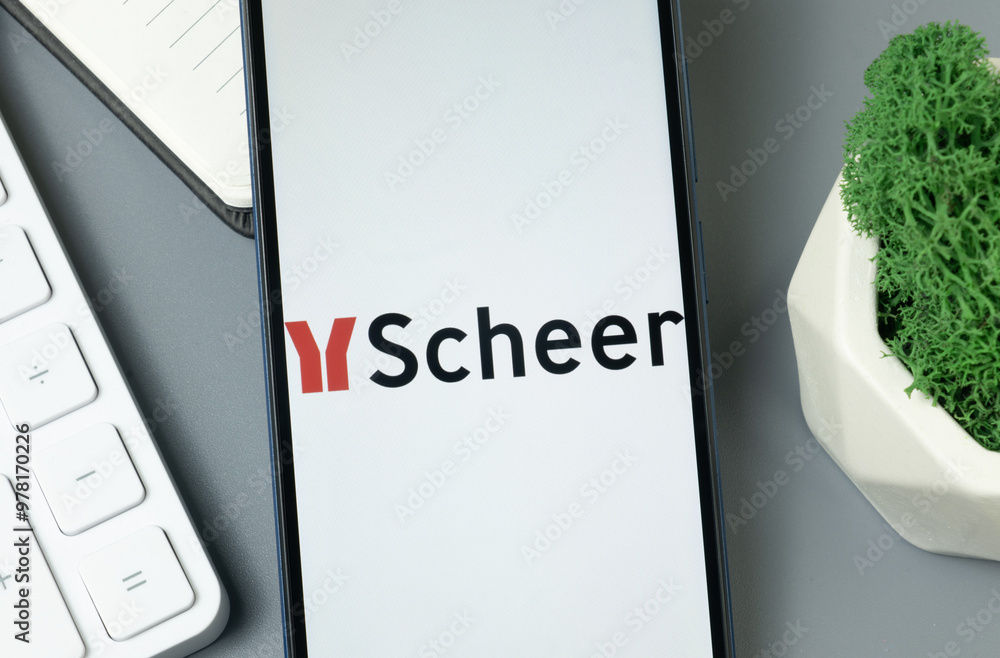 New York, USA - 30 August 2024: Scheer Logo on Phone Screen, Company ...