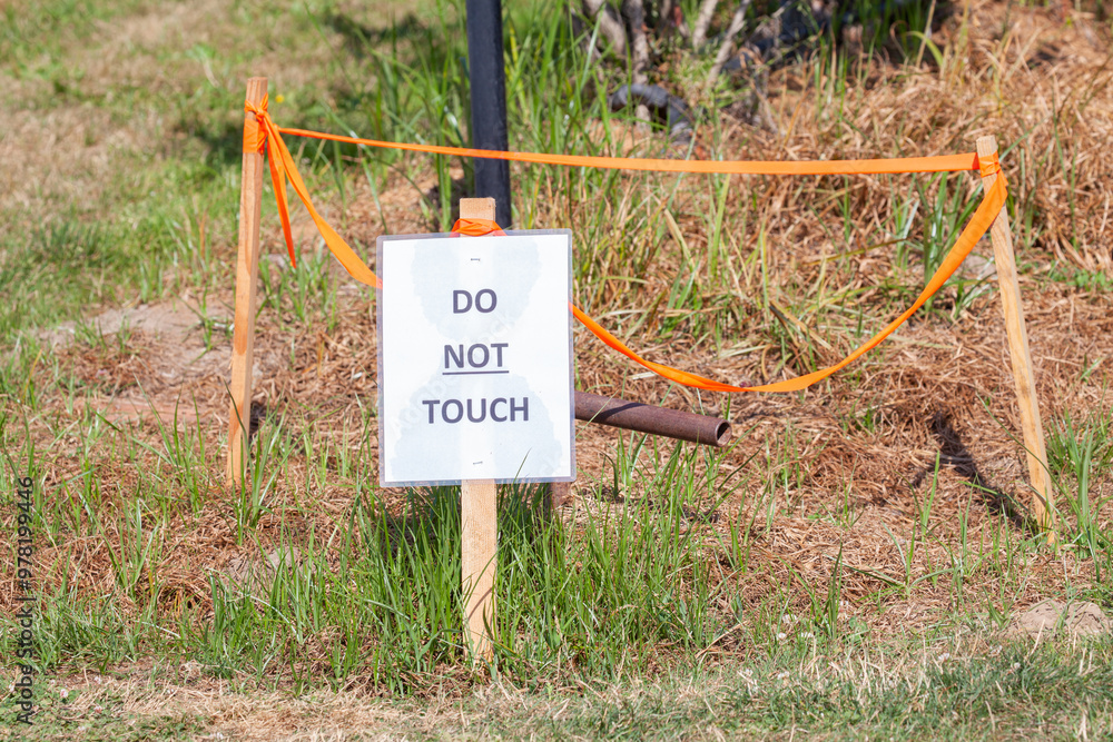 "do not touch" sign in a upick farm, where people can pick organic ...