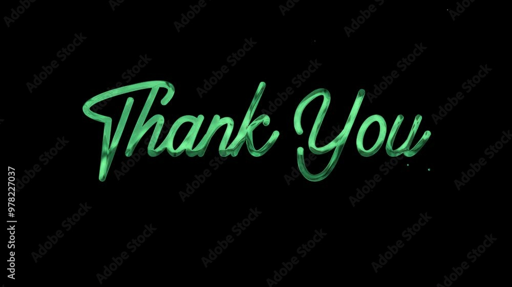 Thank you text animation. Luxury animated Thank you text with green ... Thank you text animation. Luxury animated Thank you text with green ...
