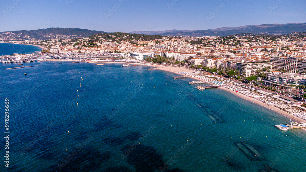 Aerial images and videos of Cannes, French Riviera, beaches and sea ...