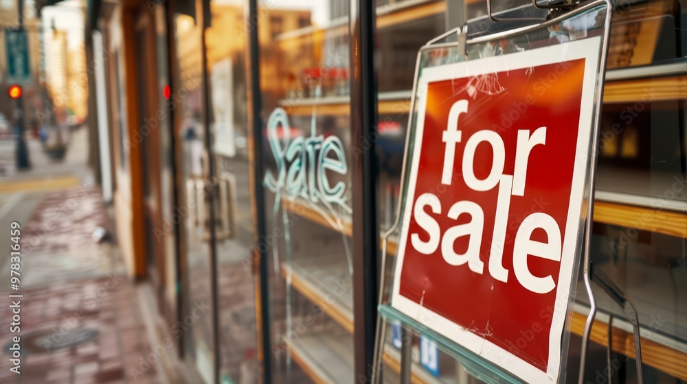 shuttered small business storefront with empty shelves, broken glass ...