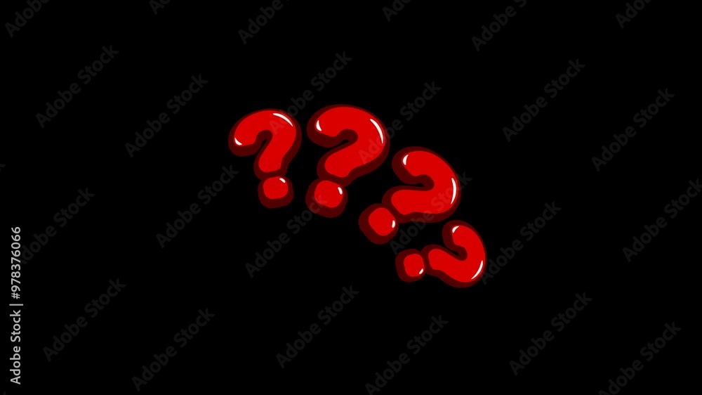Question mark comic pop up animation pack on transparent background ...